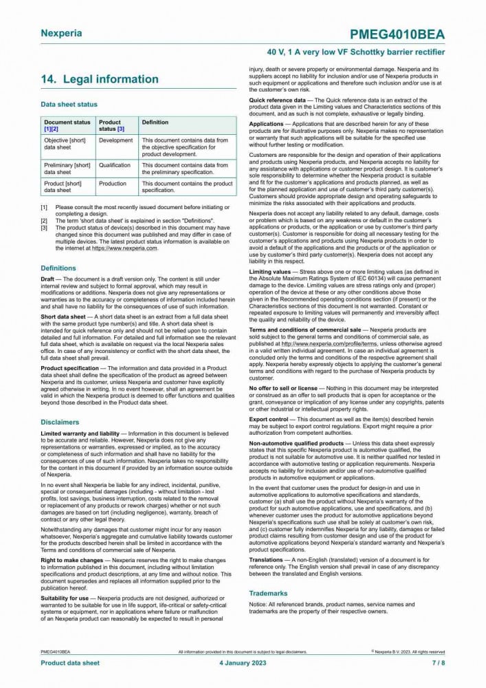 PMEG4010BEA datasheet page 7
