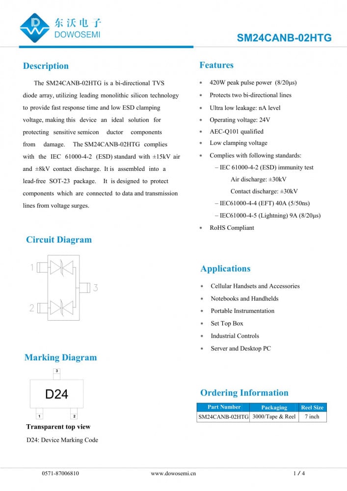 SM24CANB-02HTG datasheet page 1
