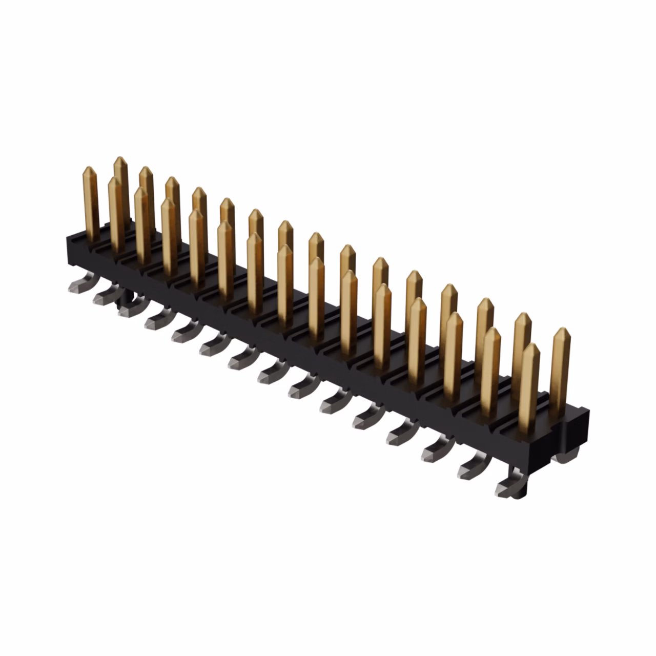 Milli-Grid Header, Vertical, Surface Mount, 30 Circuits, 0.76µm Gold (Au) Plating, Mating Pin Length 3.80mm, with Pegs, Tube, Lead-Free for sale