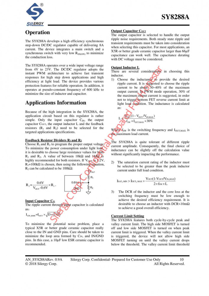 SY8288ARAC datasheet page 10