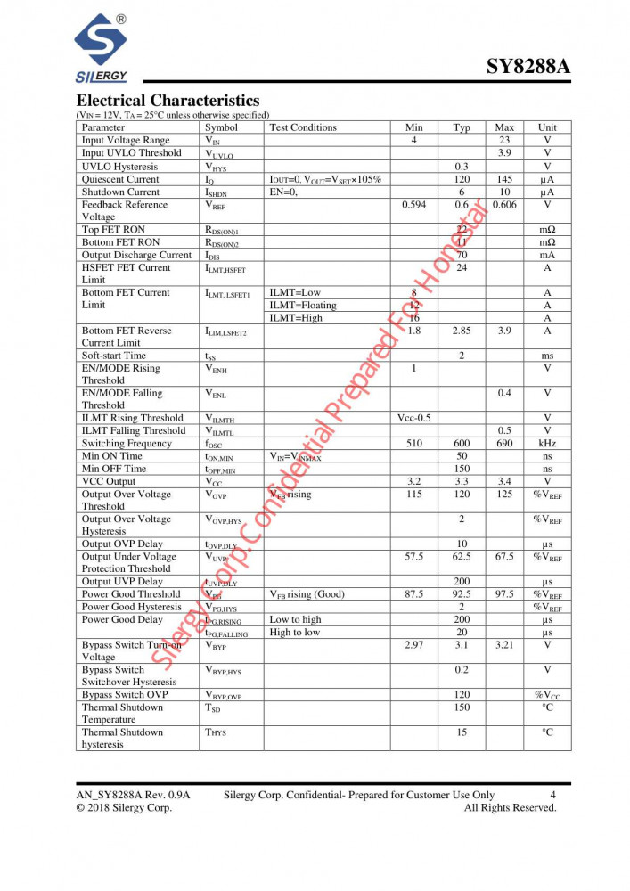 SY8288ARAC datasheet page 4
