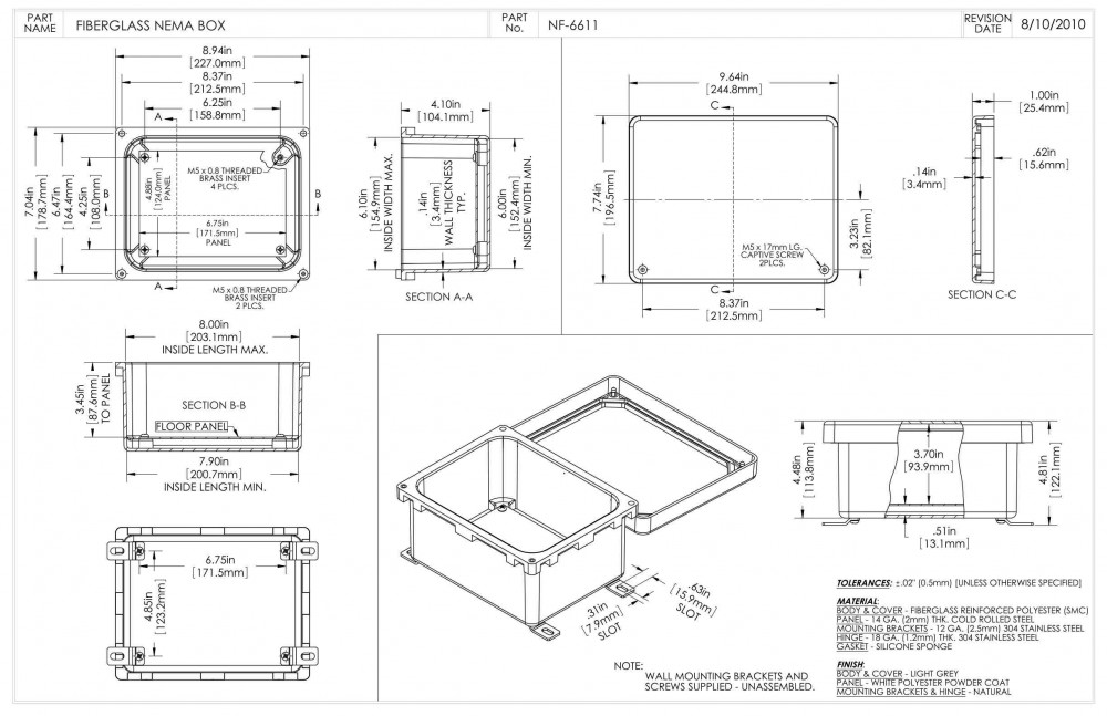 NF-6611 product drawing preview
