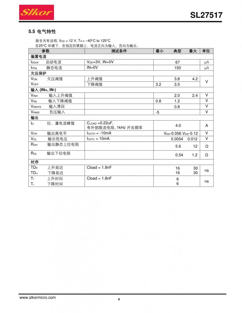 SL27517 datasheet page 4