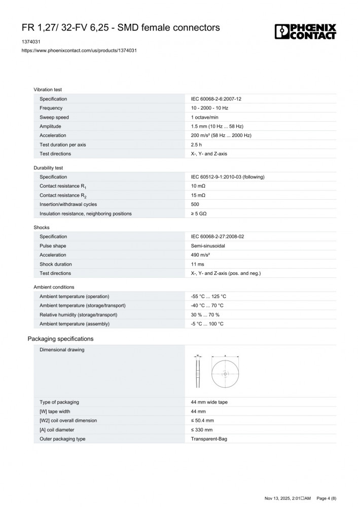 Phoenix Contact 1374031 technical document page 4