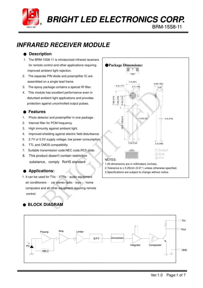 BRM-15S8-11 datasheet page 2