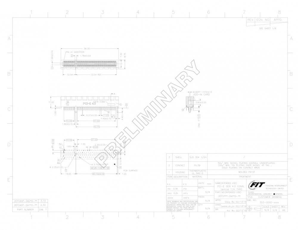 FOXCONN 2EF0497-DA1D0-4F drawing page 2