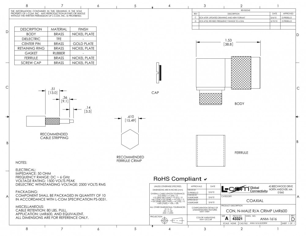 L-com ANM-1616 technical document preview