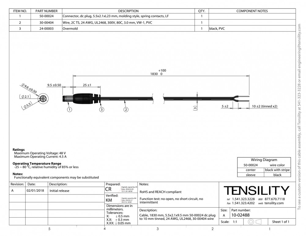Tensility International 10-02488 product drawing