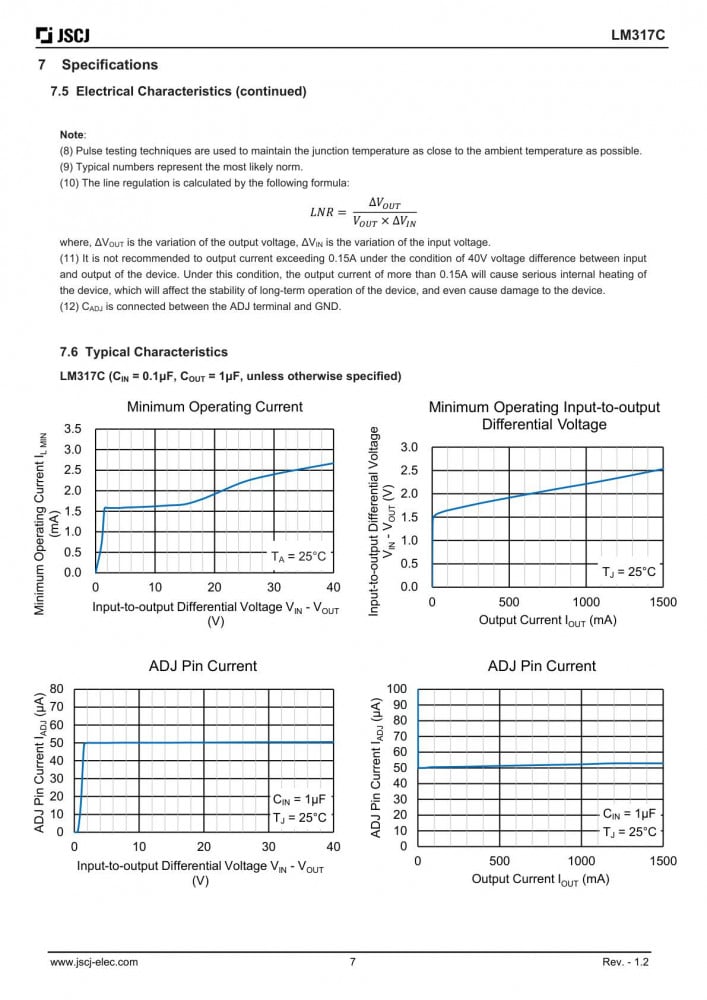 LM317C datasheet page 7