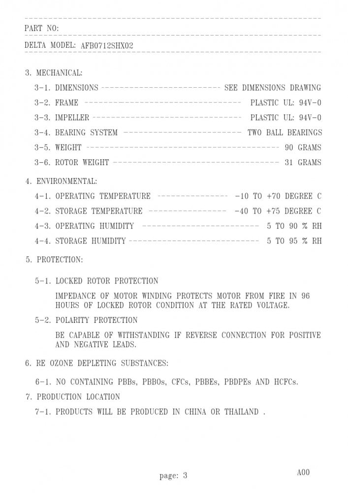AFB0712SHX02 specification page 5