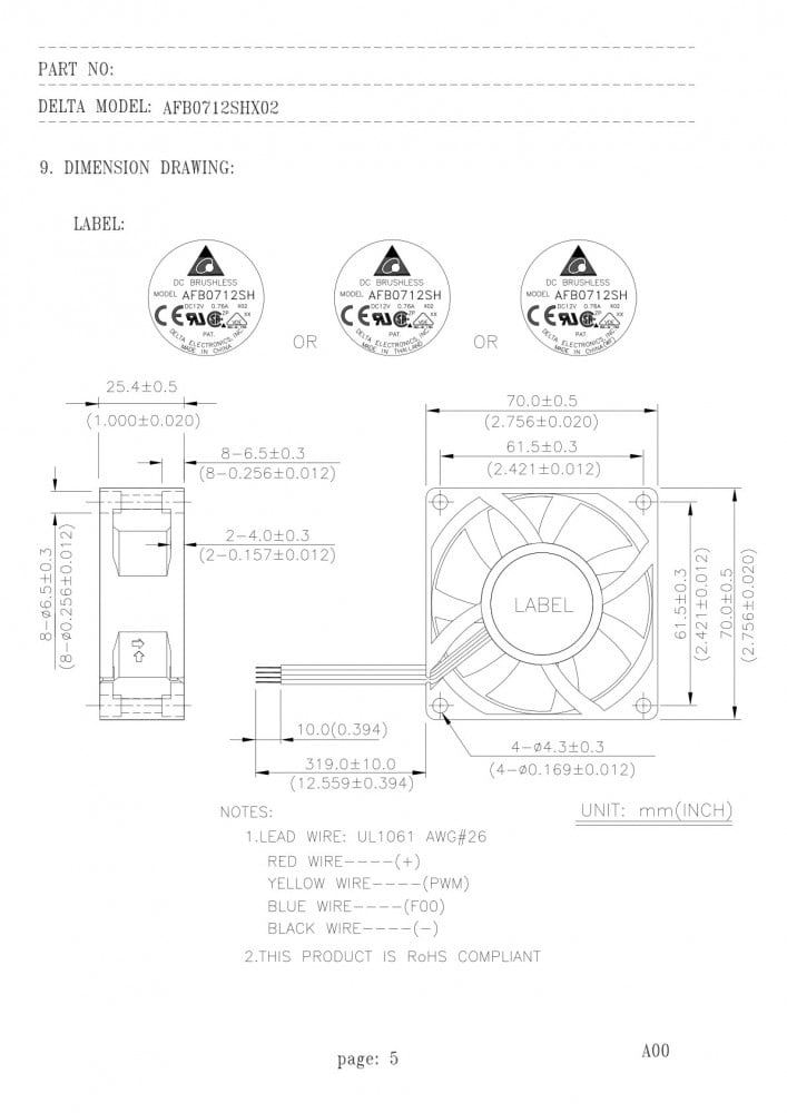 AFB0712SHX02 specification page 7
