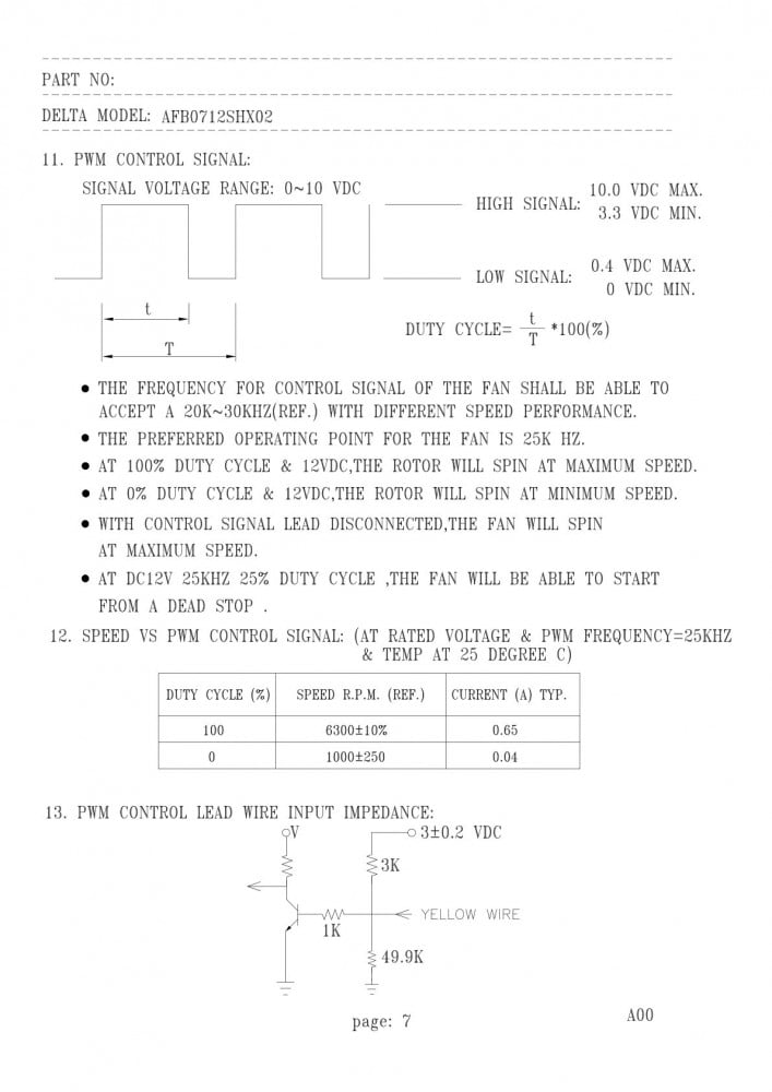 AFB0712SHX02 specification page 9