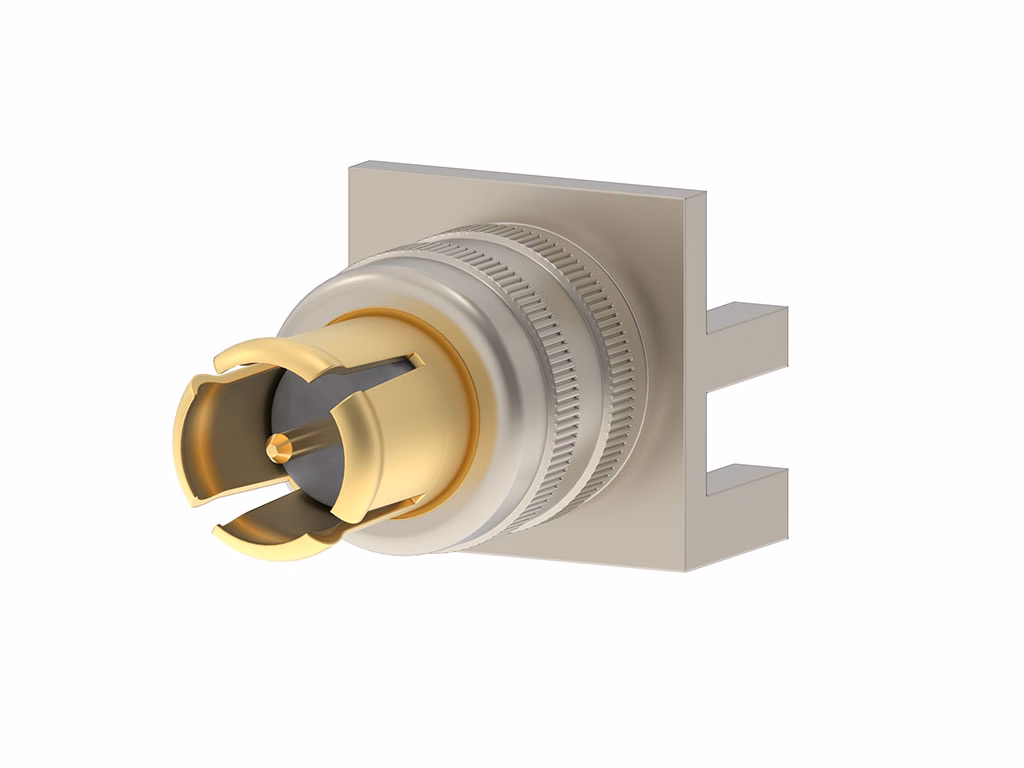 MCX Plug, Straight, PCB Receptacle, End Launch, Brass Body, Nickel (Ni) Plated, Tray, 75 Ohms for sale