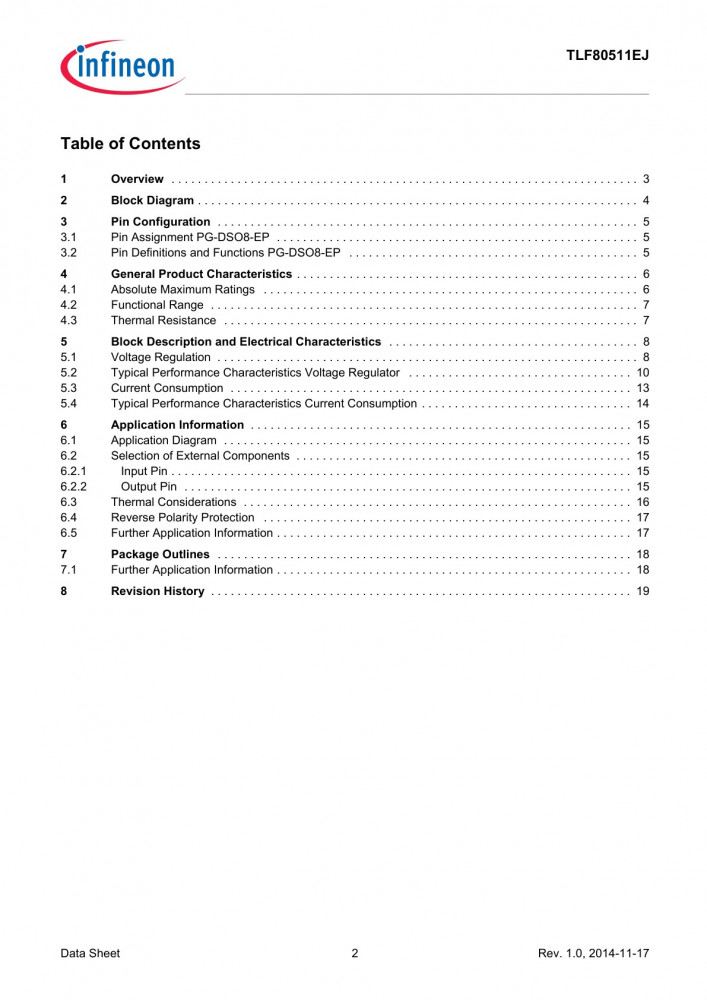 TLF80511EJ datasheet page 2