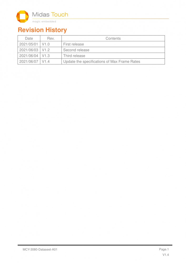 MCY-3080 datasheet page 2