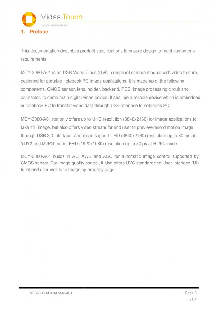 MCY-3080 datasheet page 4