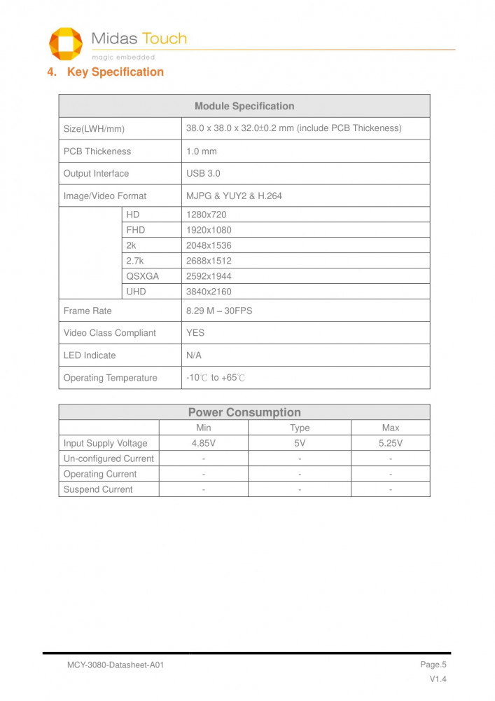 MCY-3080 datasheet page 6