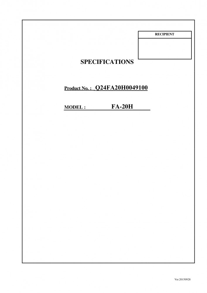 EPSON FA-20H datasheet page 1