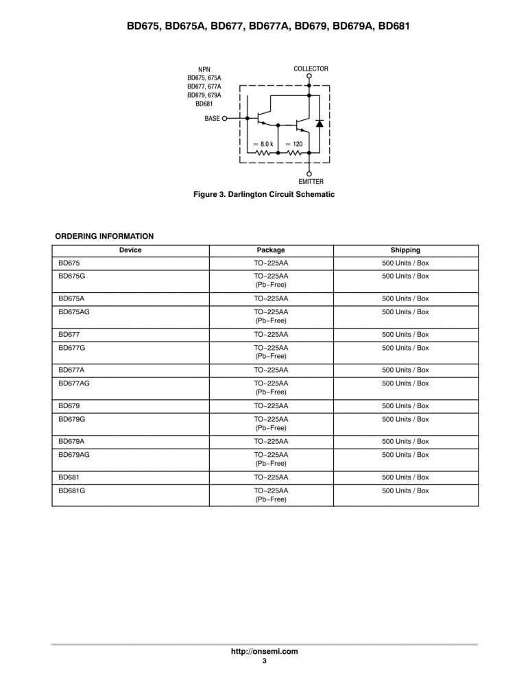 BD681G datasheet page 3