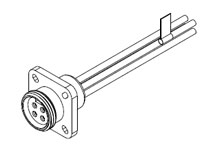 Mini-Change A-Size Receptacle, 5 Poles, 1/2