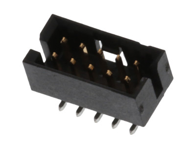 2.00mm Pitch, Milli-Grid PCB Header, Dual Row, Vertical, Surface Mount, Shrouded, 10 Circuits, 0.76µm Gold (Au) Plating, Dual Side Slots, Center Friction Lock, with Pegs, with Cap, Tube
