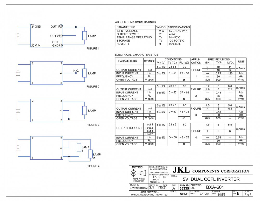 BXA-601 datasheet page 2