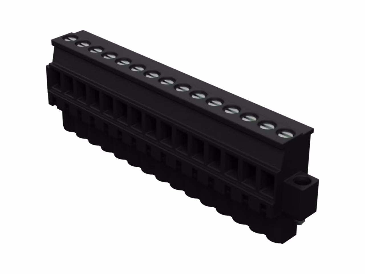 5.00mm Pitch Eurostyle Vertical Plug, with Retention Screws and Standard Imprinting, Rear Wire Entry, Gold (Au) Plated, Black, 15 Circuits for sale