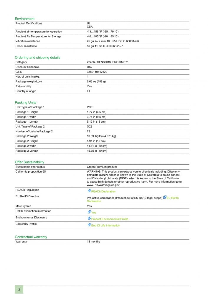 XS630B1MBL2 technical document page 2