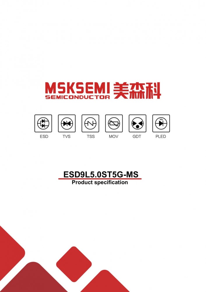 ESD9L5.0ST5G-MS datasheet page 1