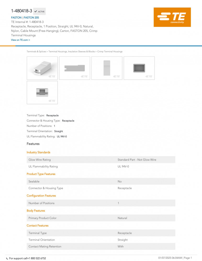 TE Connectivity 1-480418-3 document page 1