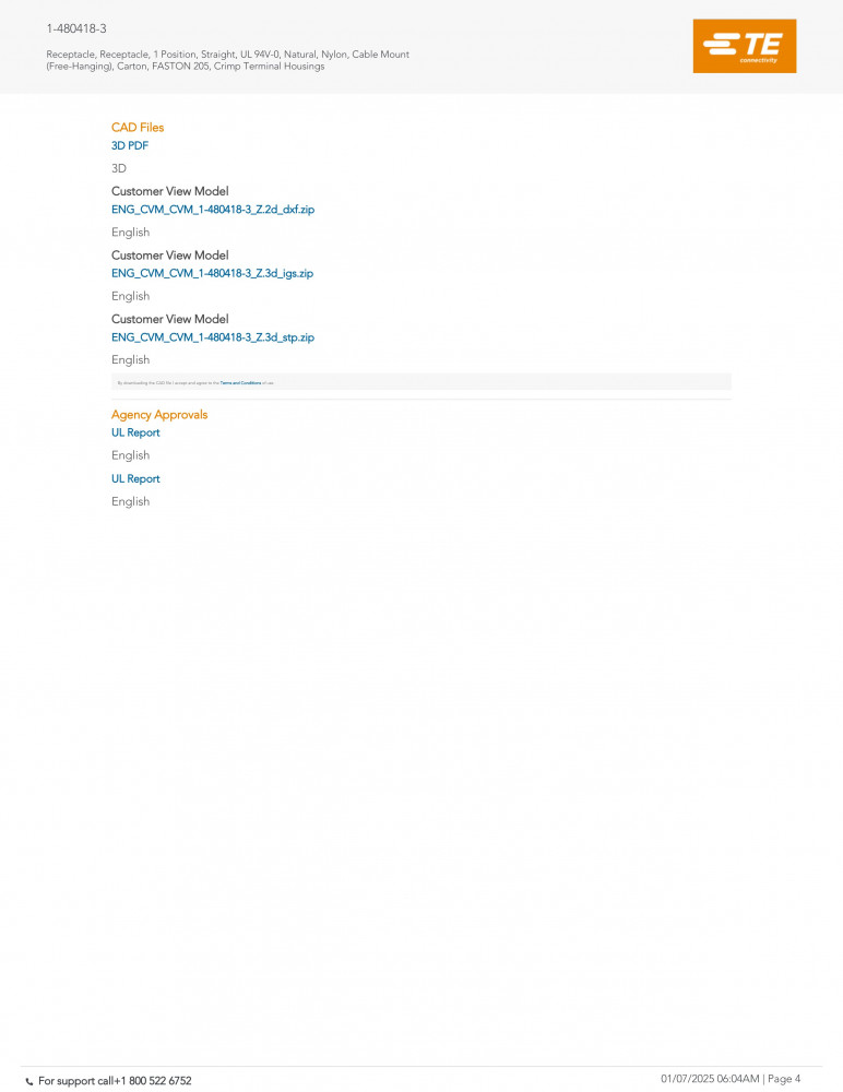 TE Connectivity 1-480418-3 document page 4