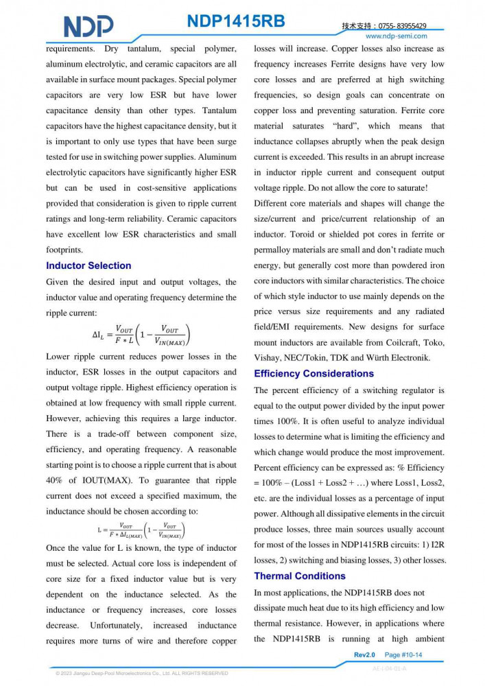 NDP1415RB datasheet page 10