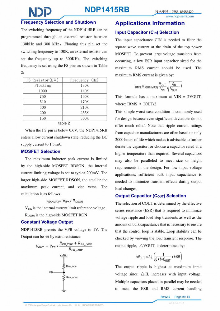 NDP1415RB datasheet page 9