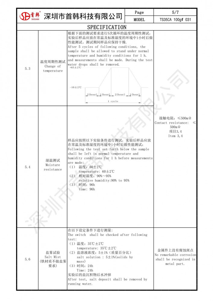 TS35CA 100gf 031 datasheet page 7