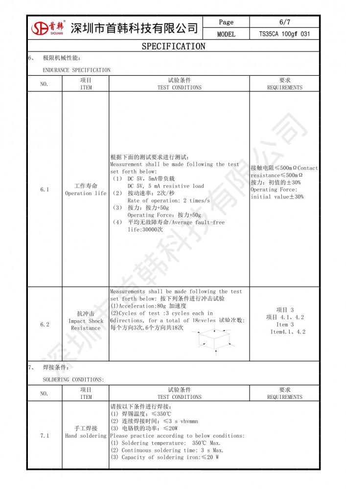 TS35CA 100gf 031 datasheet page 8