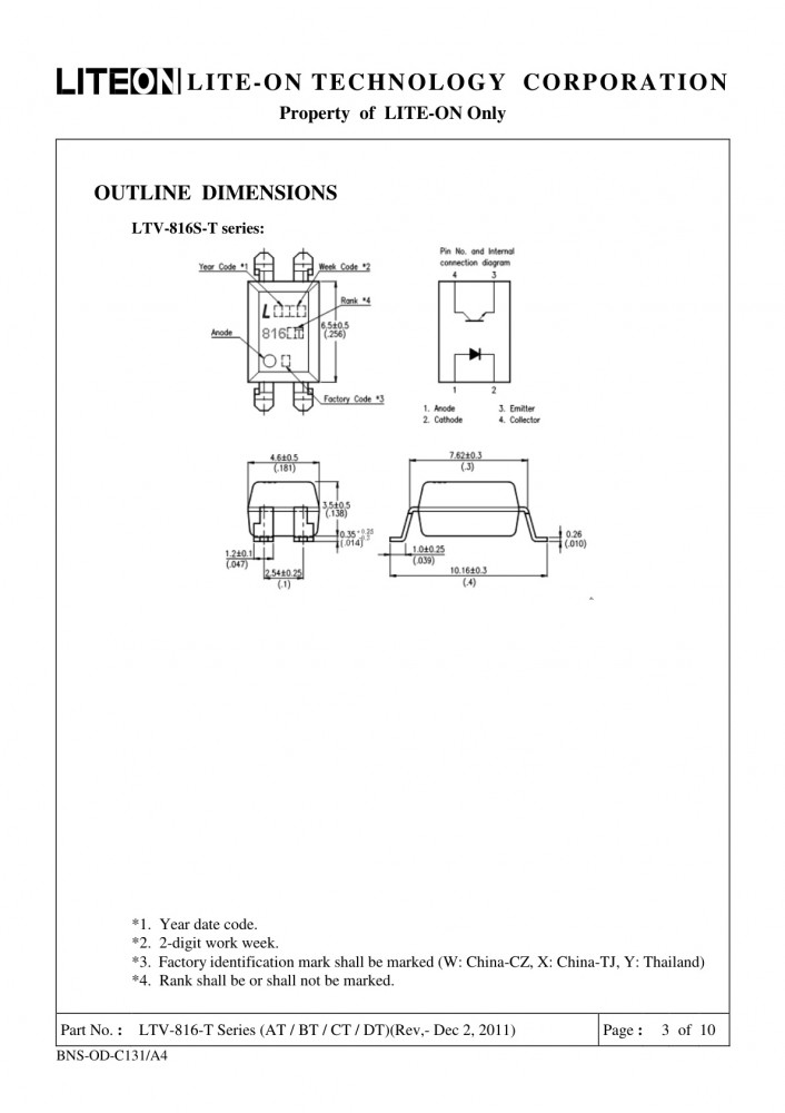 LTV-816 datasheet page 3