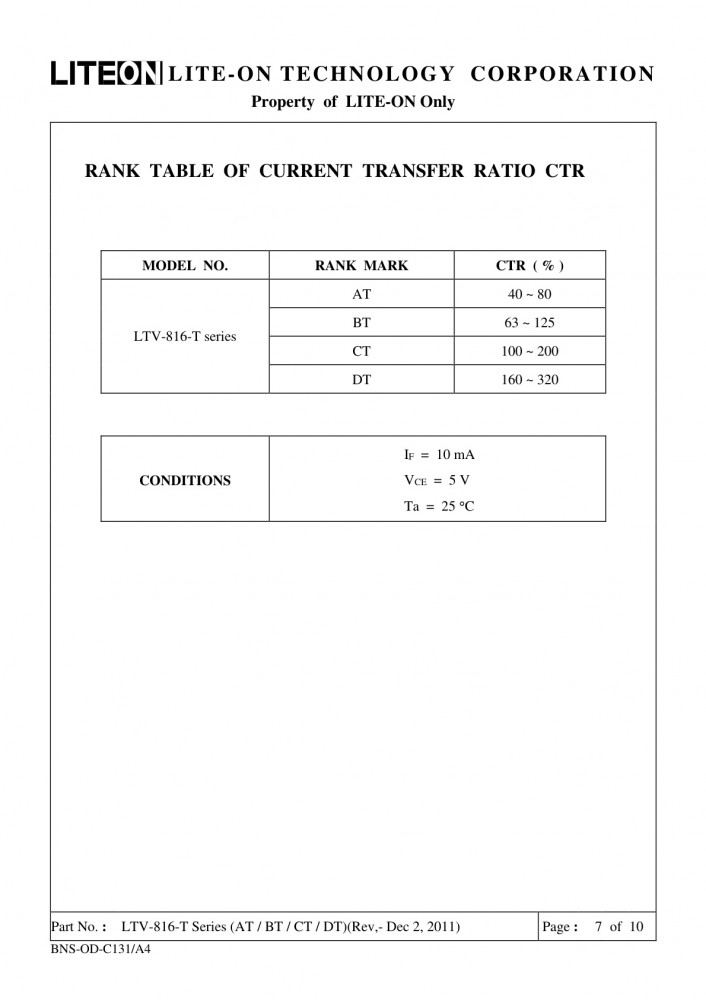 LTV-816 datasheet page 7