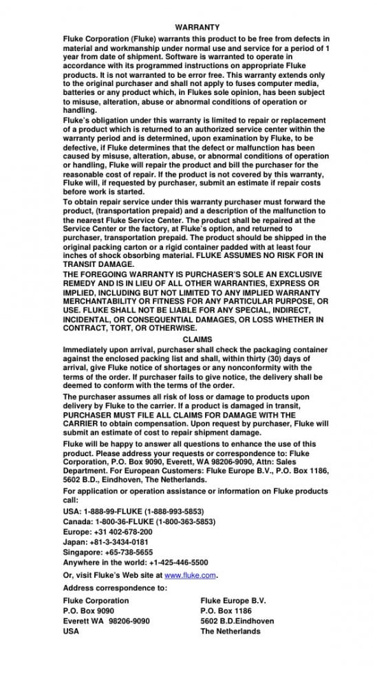 FLUKE 80PK-3A instruction sheet page 4