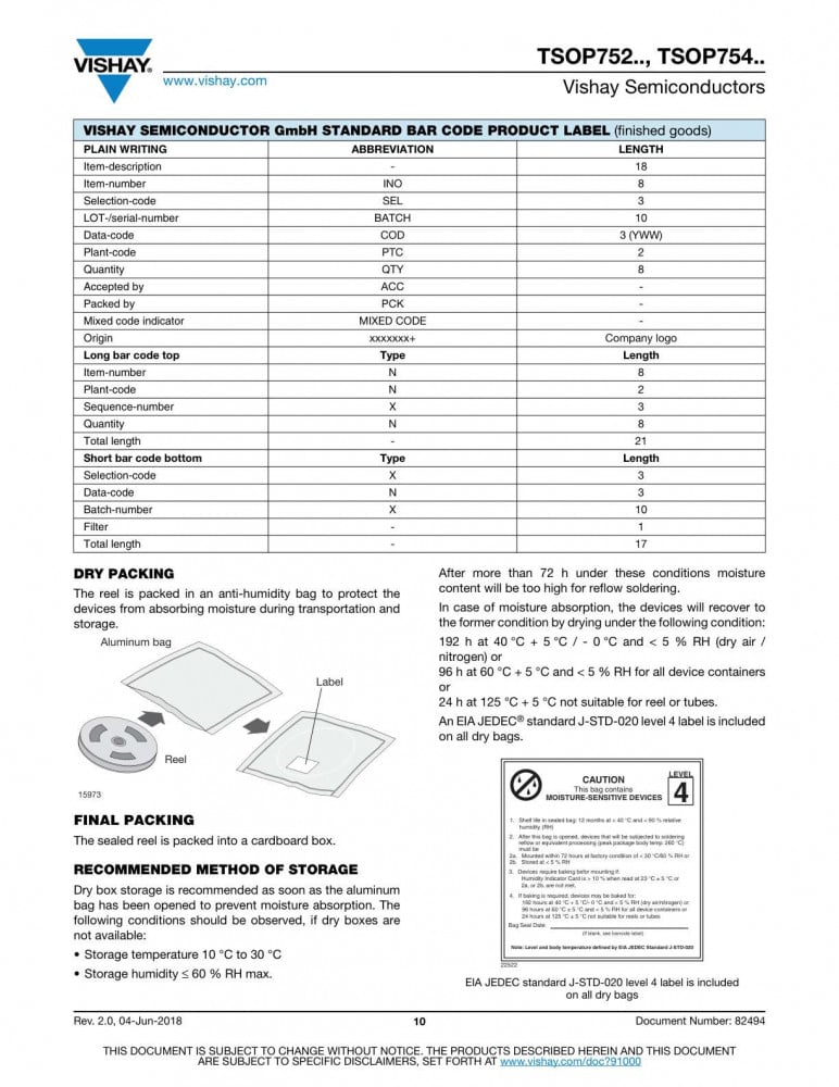 TSOP75238TR datasheet page 10