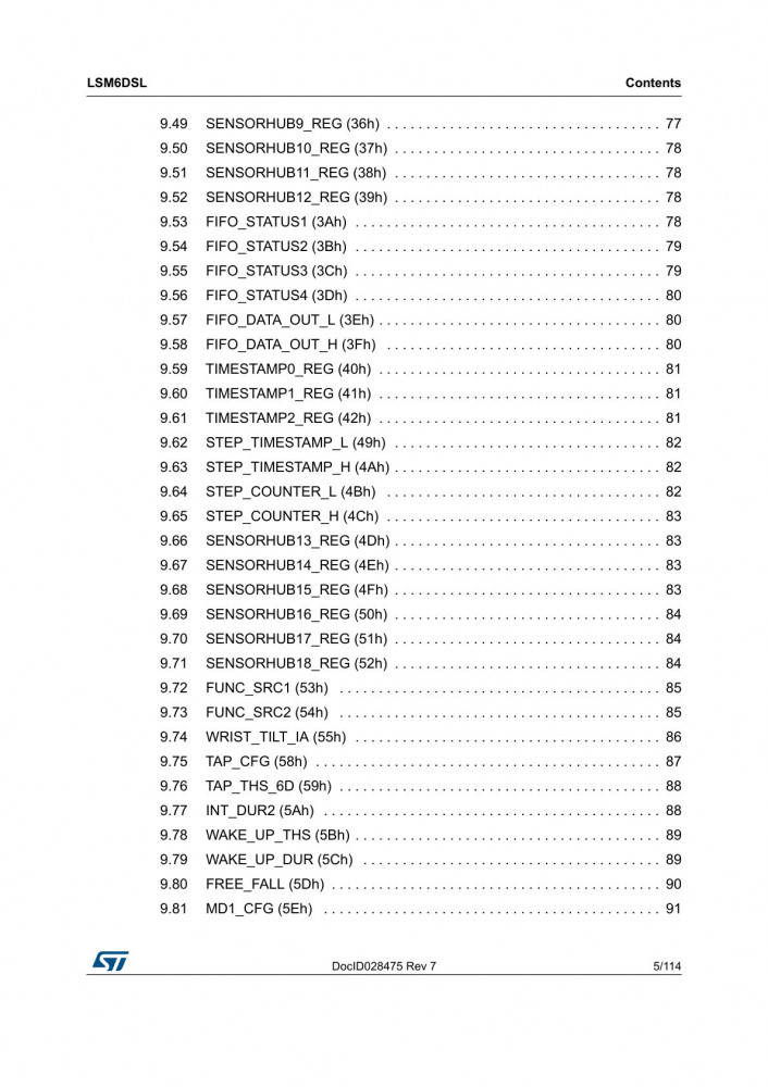 LSM6DSL datasheet page 5