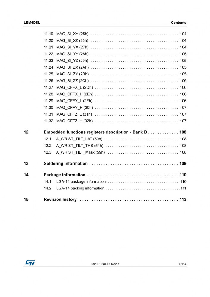LSM6DSL datasheet page 7