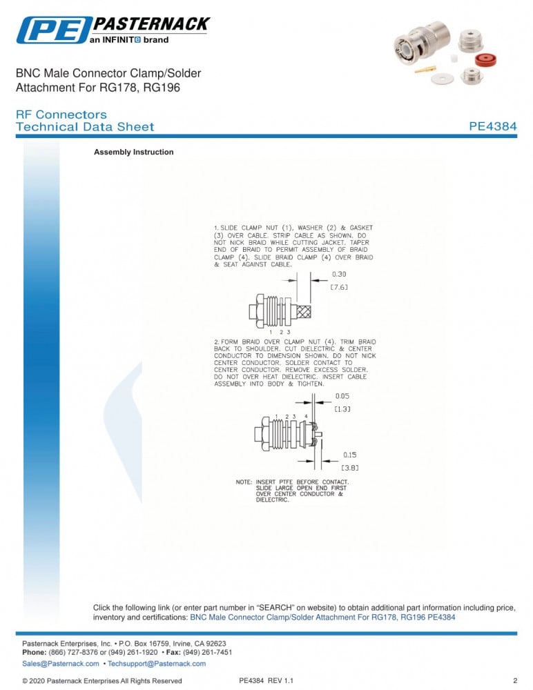 PE4384 technical datasheet page 2
