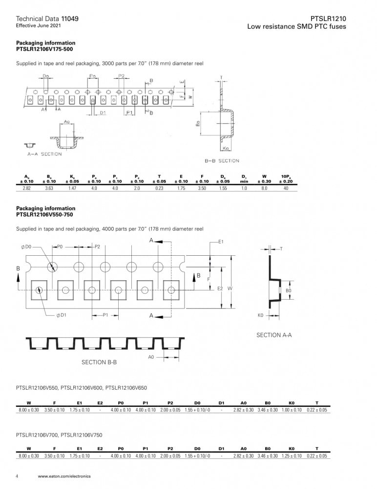 PTSLR12106V550 technical document page 4