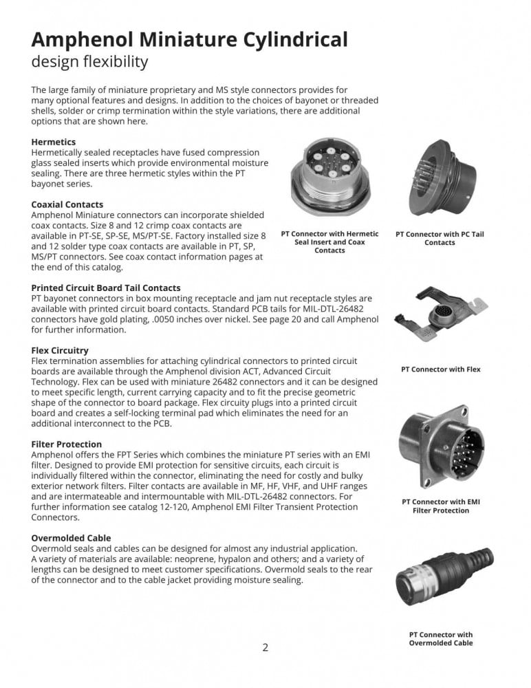 Amphenol PT Series catalog page 4