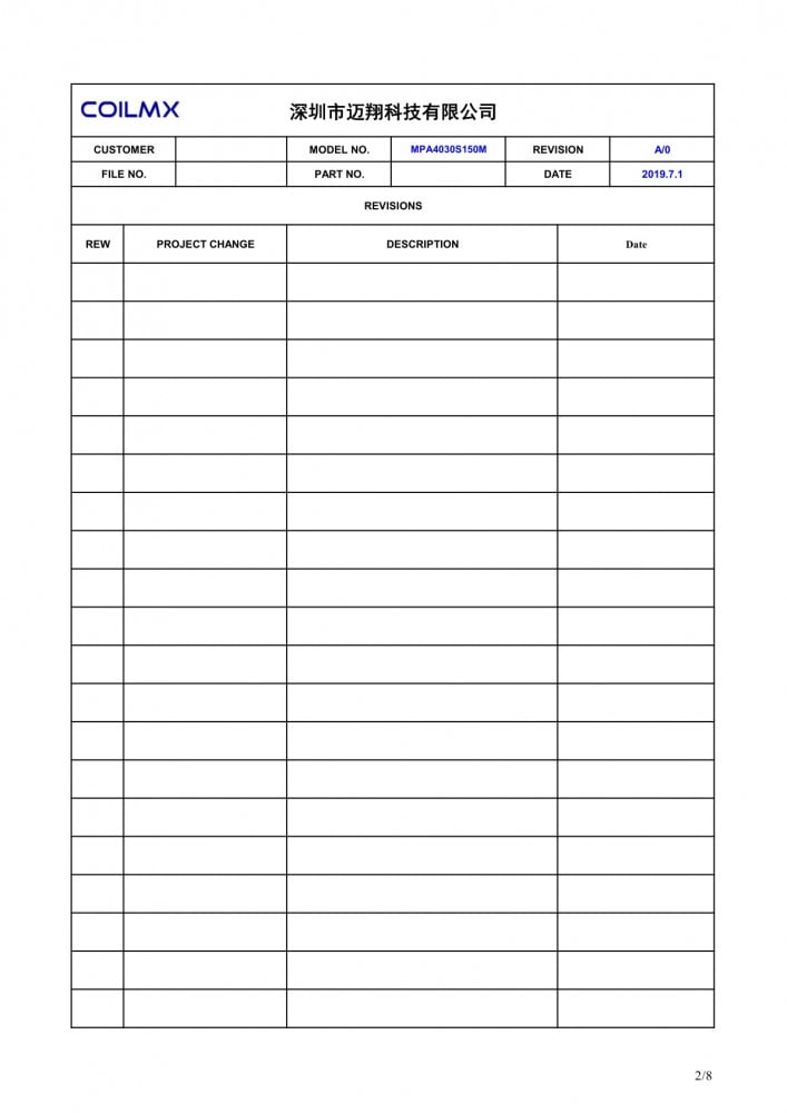 MPA4030S150M datasheet page 2