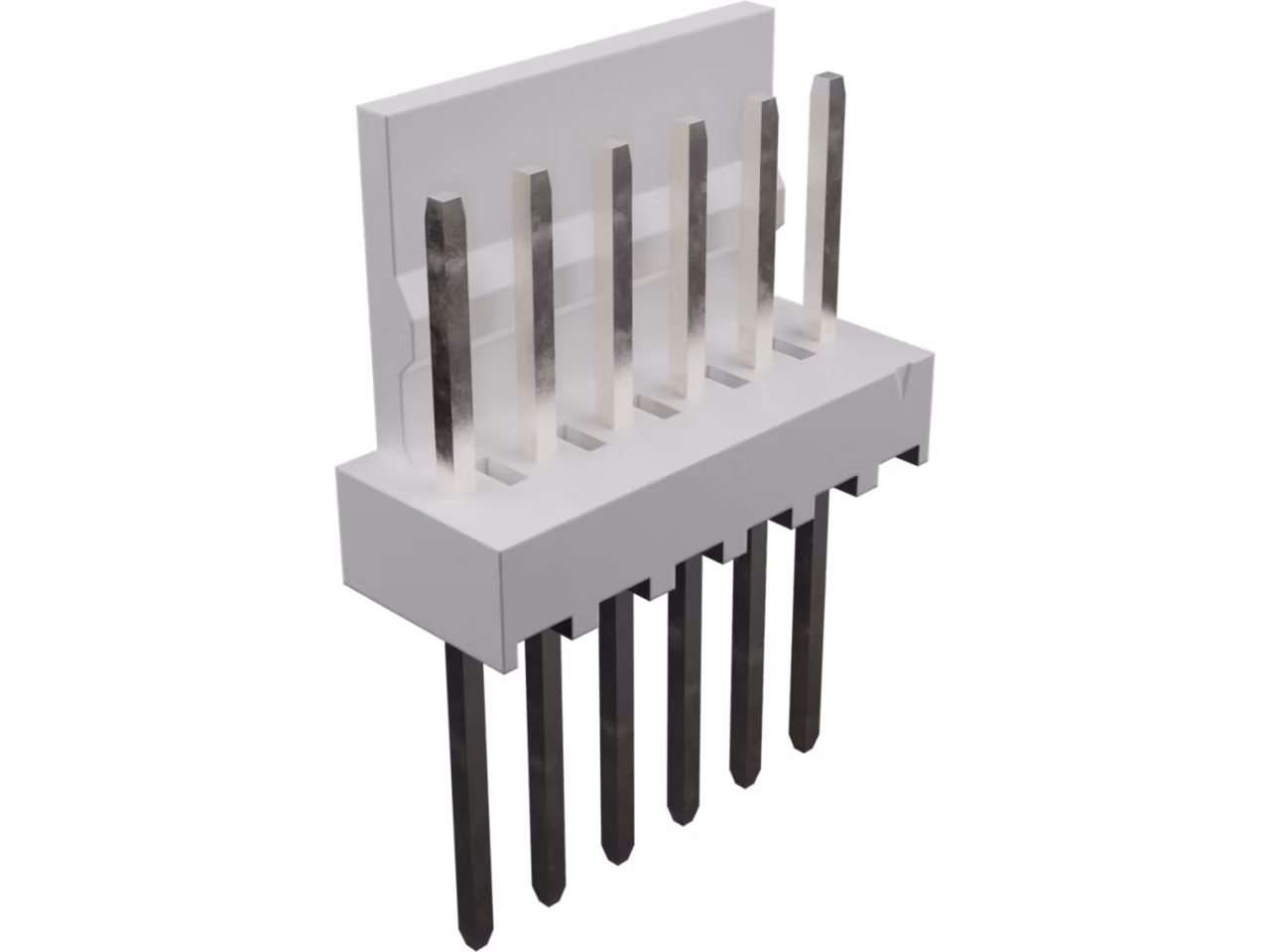KK 254 Header, Vertical, Square Pin, Friction Lock, 6 Circuits, 7.14mm Mating Pin Length, 10.00mm Tail Length, 1.52µm Reflowed Matte Tin (Sn) Plating for sale