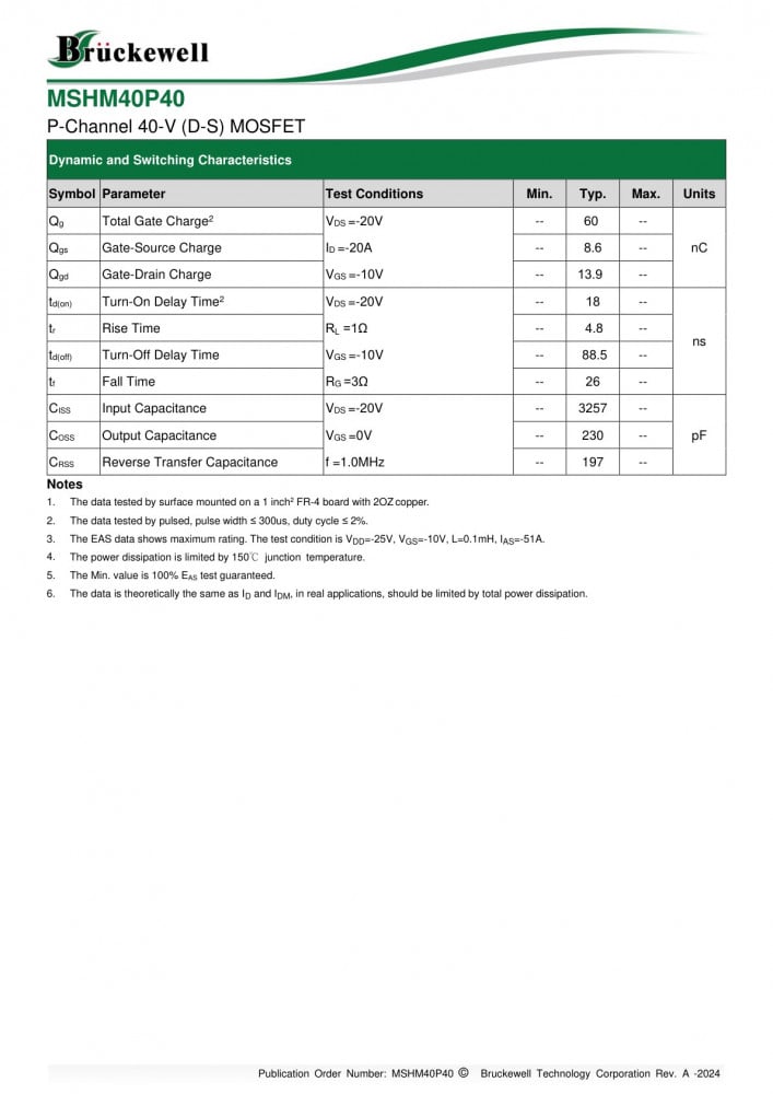 MSHM40P40 datasheet page 3