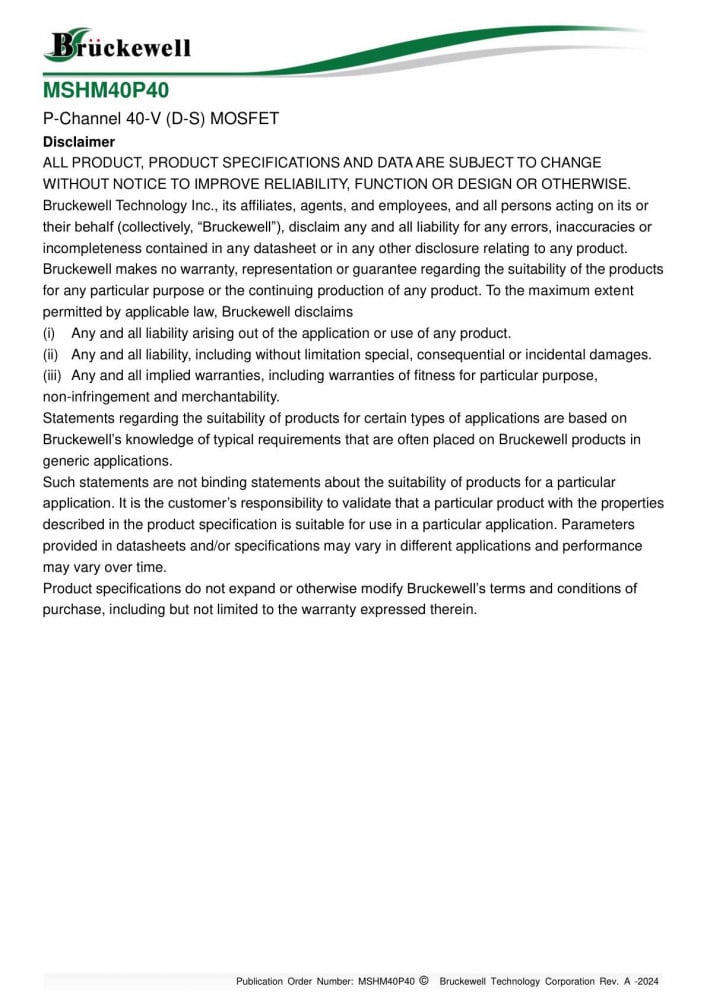 MSHM40P40 datasheet page 6