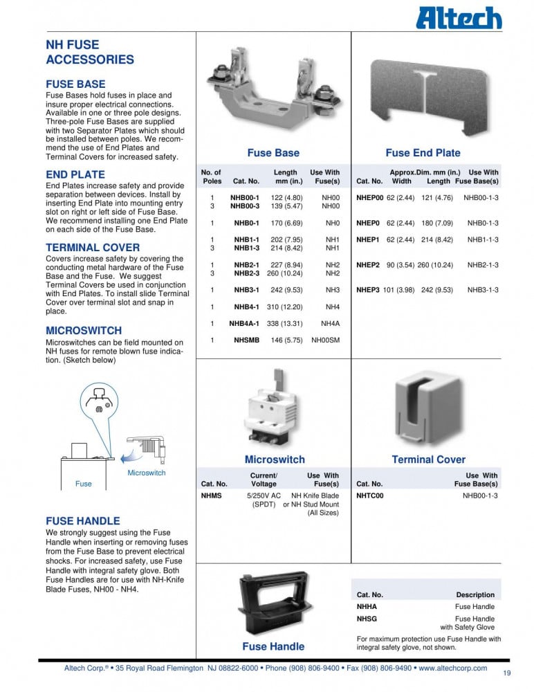 Altech NH fuse catalog page 4