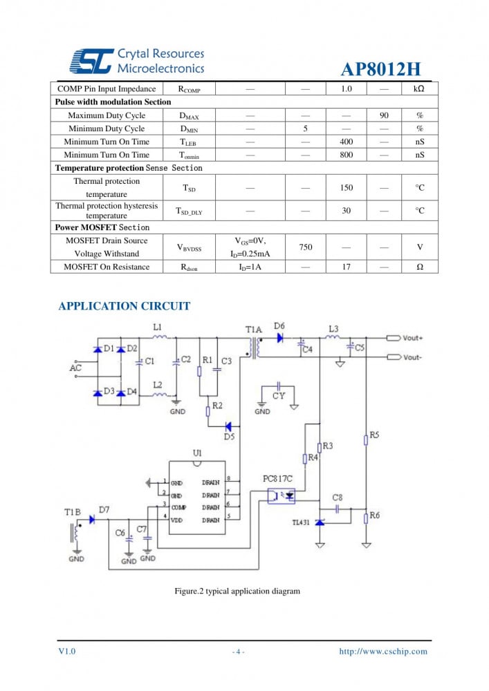 AP8012H datasheet page 4